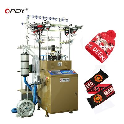 Jacquard Hat and Scarf Knitting Machine factory - Rib Beanie Hat ...